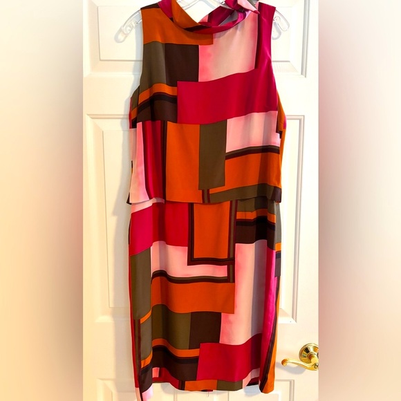 Donna Morgan | Dresses | Donna Morgan Color Block Silk Dress | Poshmark